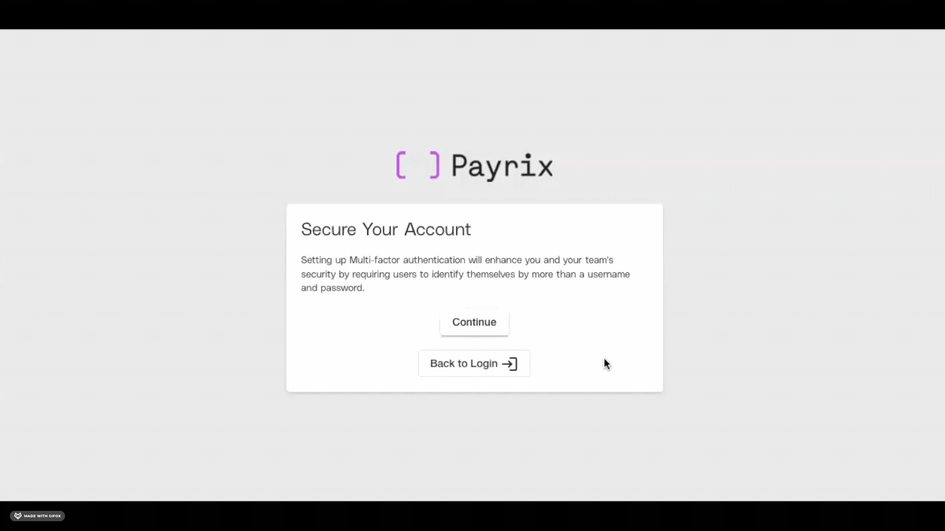 Payrix Multi-Factor Authentication