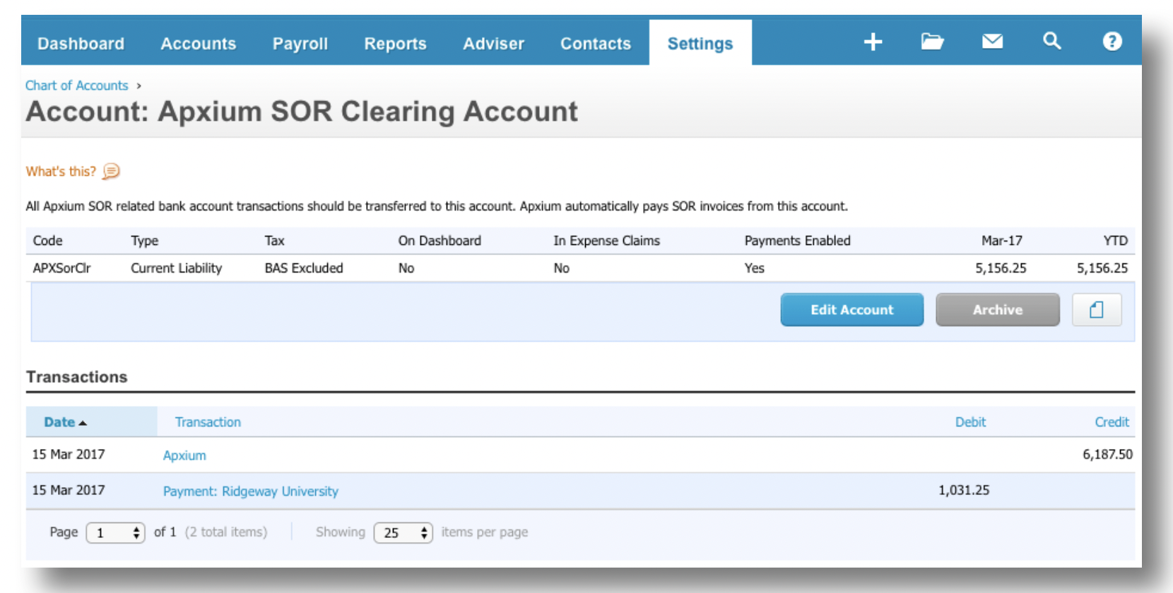 PFF (SOR) - Payments, Settlements & Reconciliations