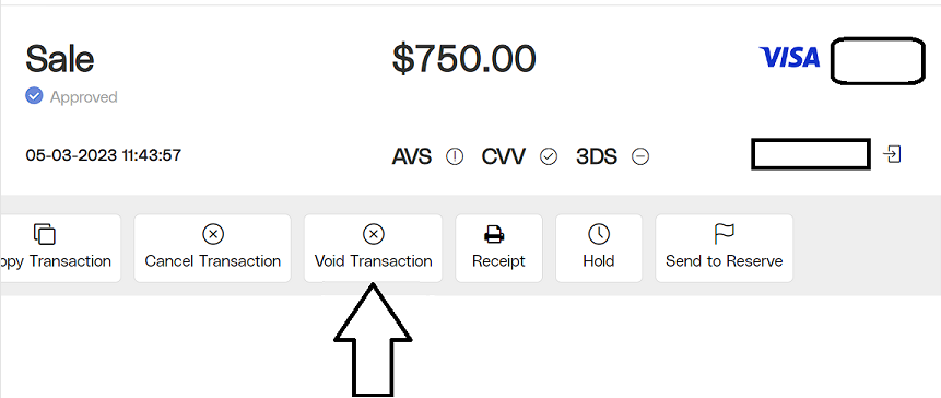 How to void a transaction in the Portal